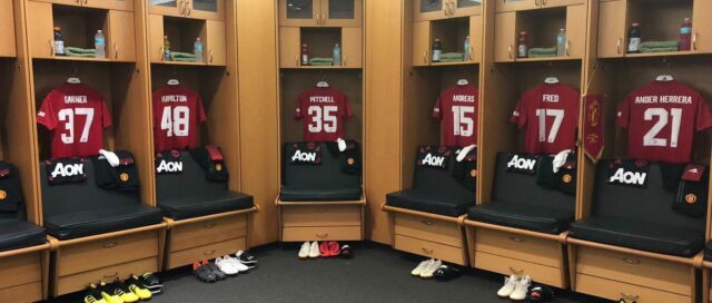 Manchester United dressing room celebrations & players in changing room!